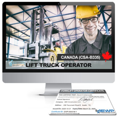 Mobile Elevating Work Platform Training - ANSI and CSA Compliant